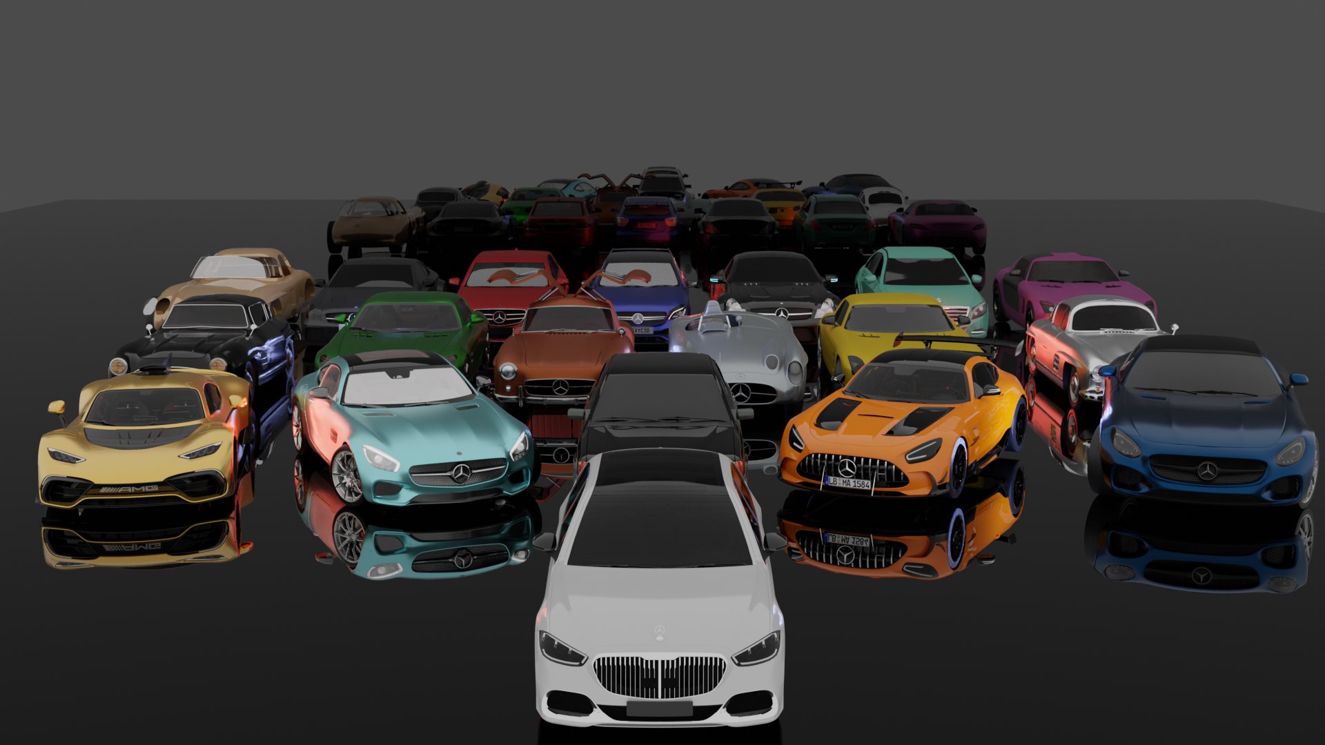 Mercedes Benz Cars Collection High Poly 3D - TurboSquid 2165241