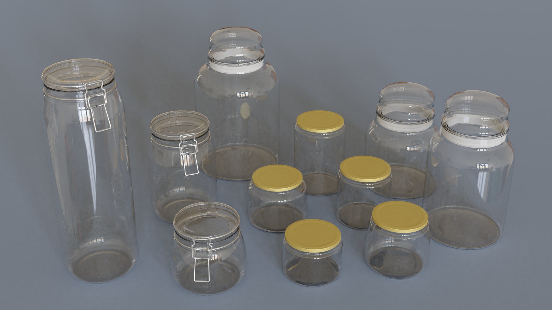 3D Model Glass Jars - TurboSquid 1462534