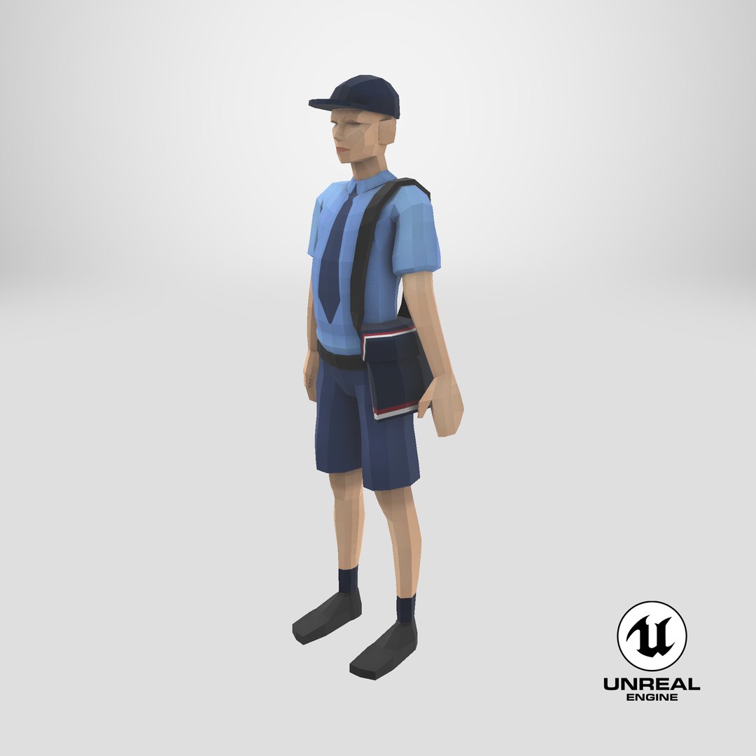 Low Poly Postman 3D Model - TurboSquid 2182900