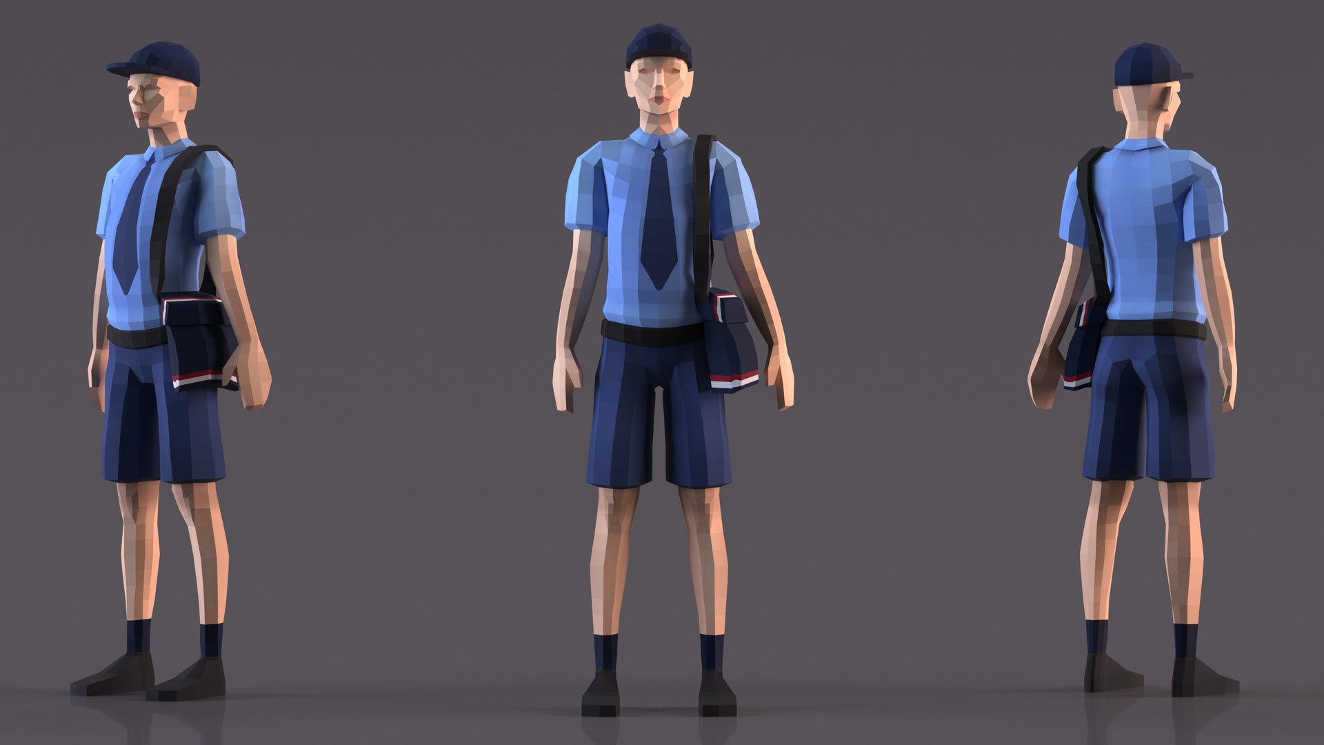 Low Poly Postman 3D Model - TurboSquid 2182900