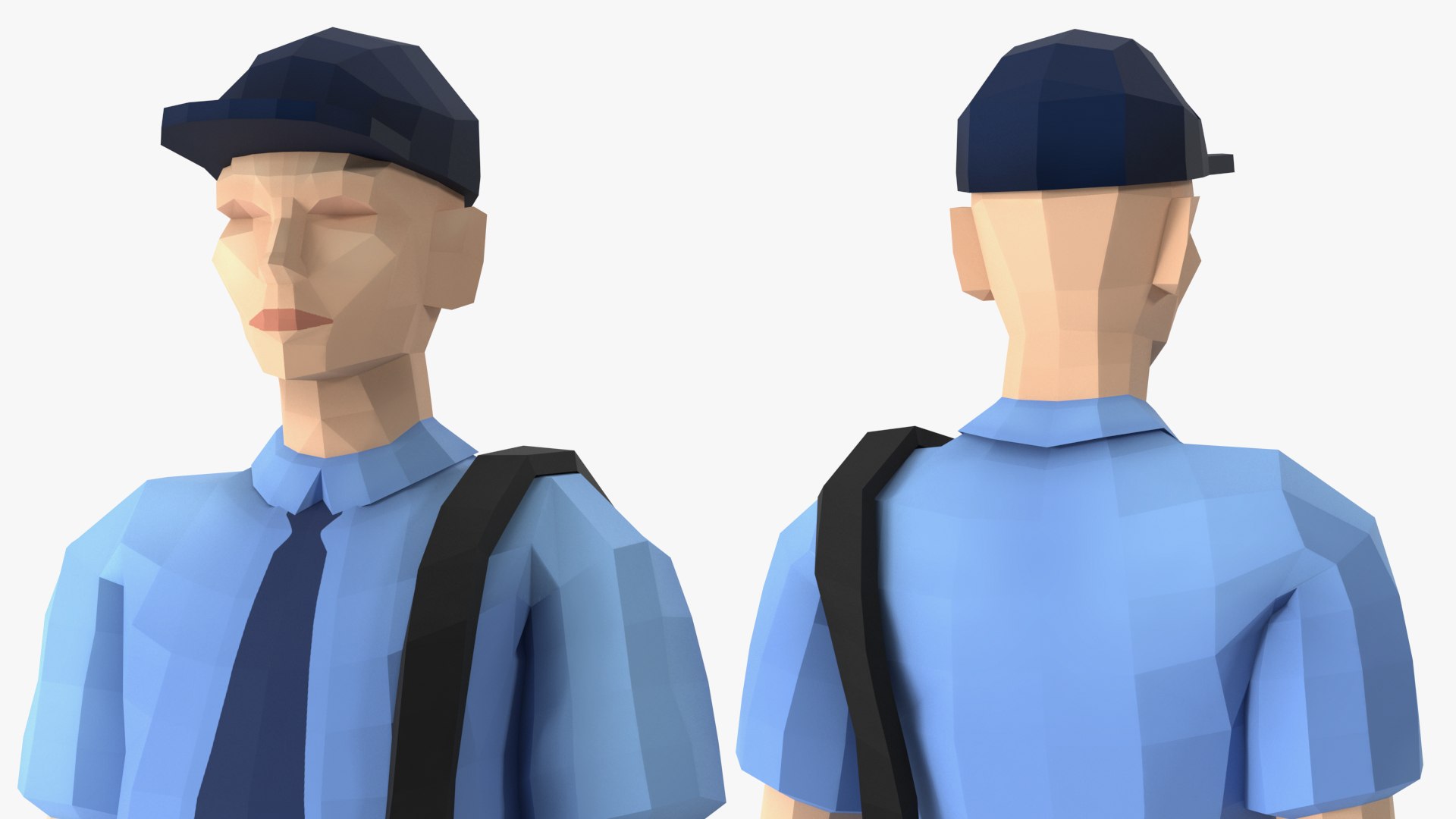 Low Poly Postman 3D Model - TurboSquid 2182900