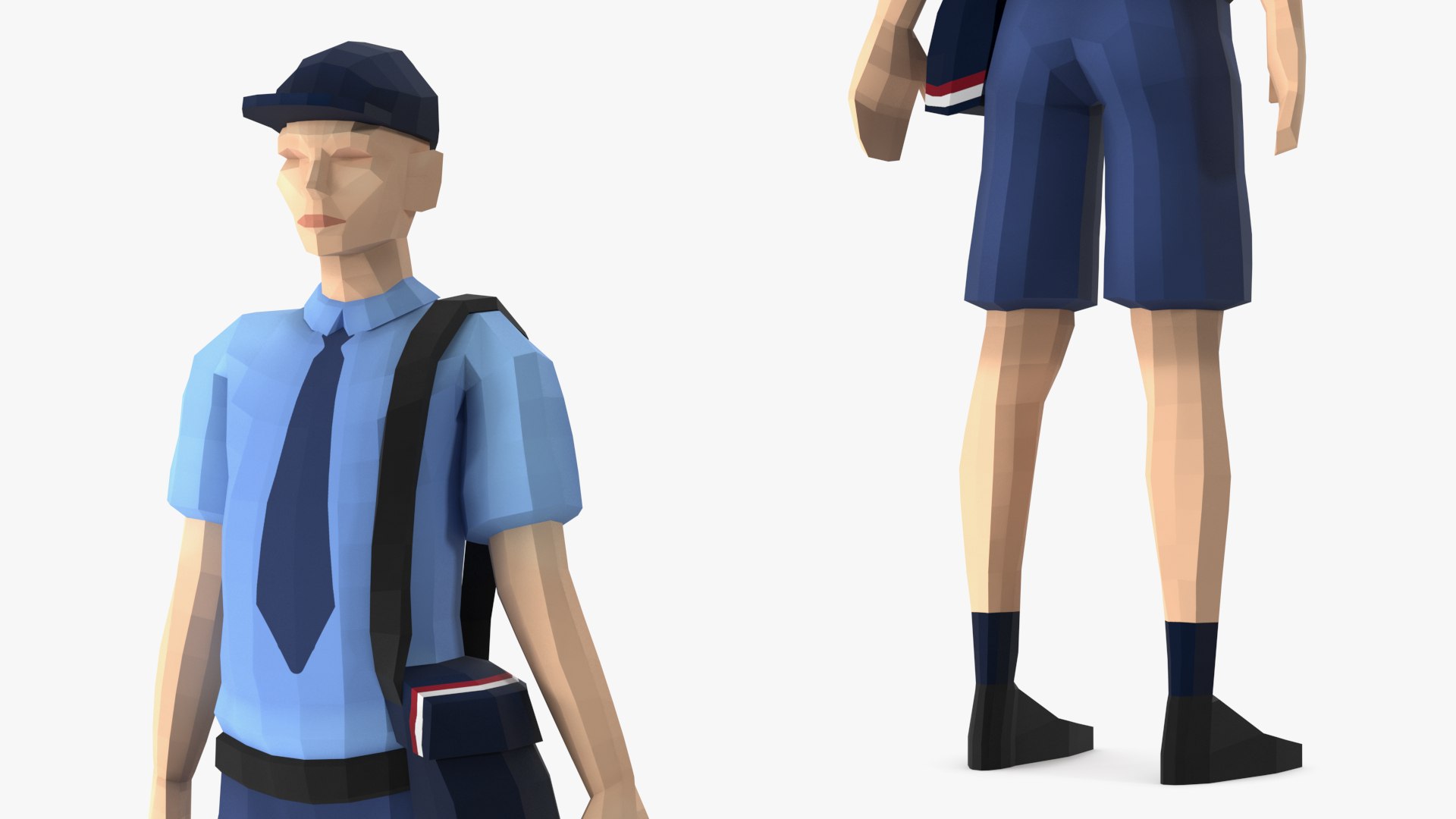 Low Poly Postman 3D Model - TurboSquid 2182900