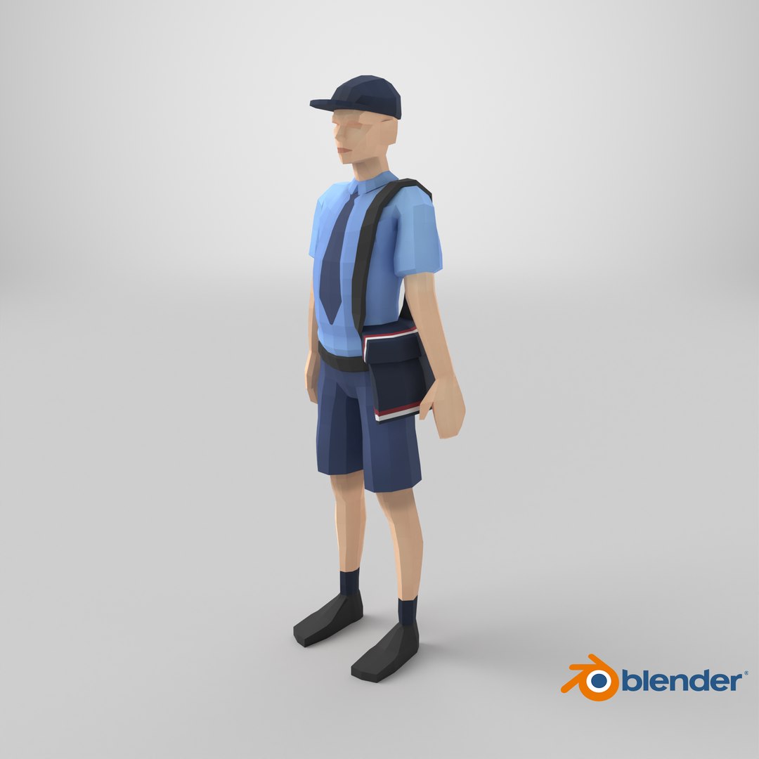 Low Poly Postman 3D Model - TurboSquid 2182900