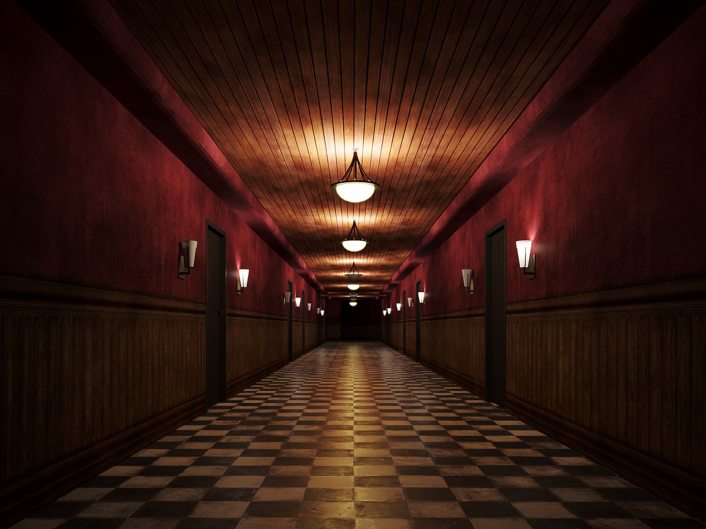 3D Old Dark Scary Corridor 14 Model - TurboSquid 2255097