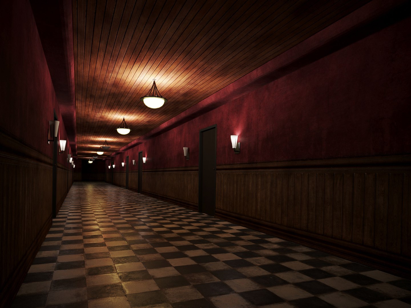 3D Old Dark Scary Corridor 14 Model - TurboSquid 2255097