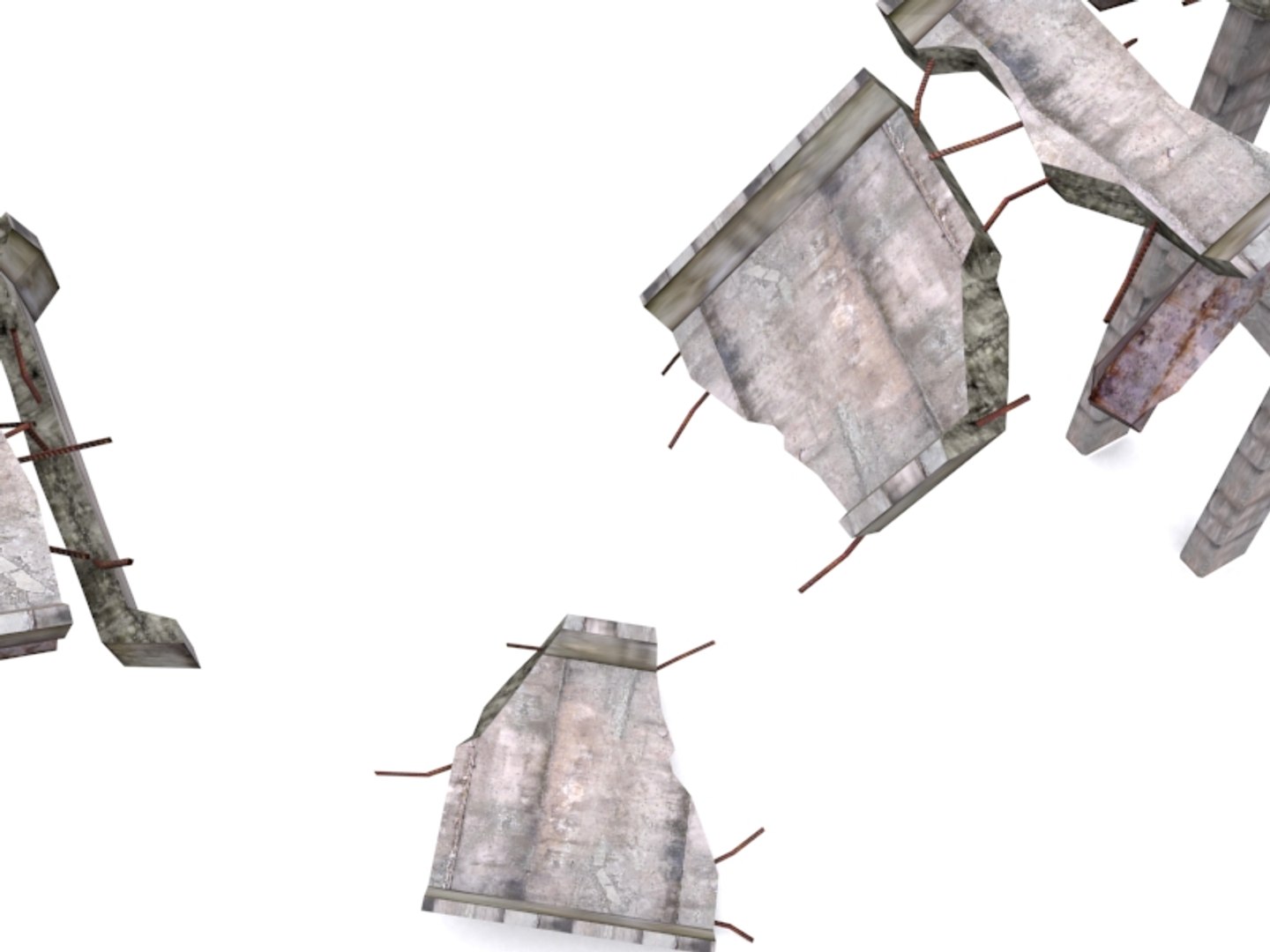 Destroyed Bridge 3ds