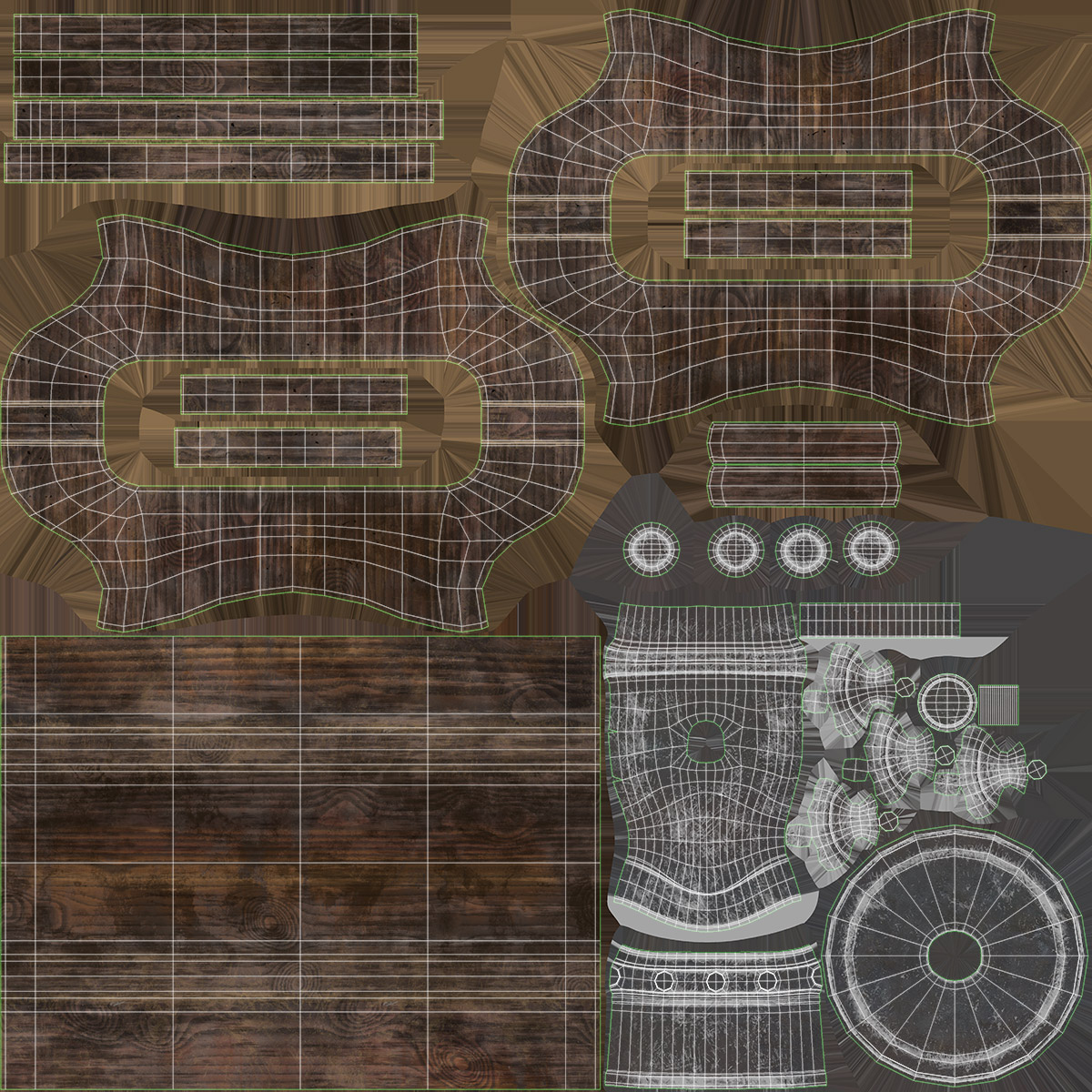 3D Old Wooden Collection , 8K PBR, Textures model - TurboSquid 1732352