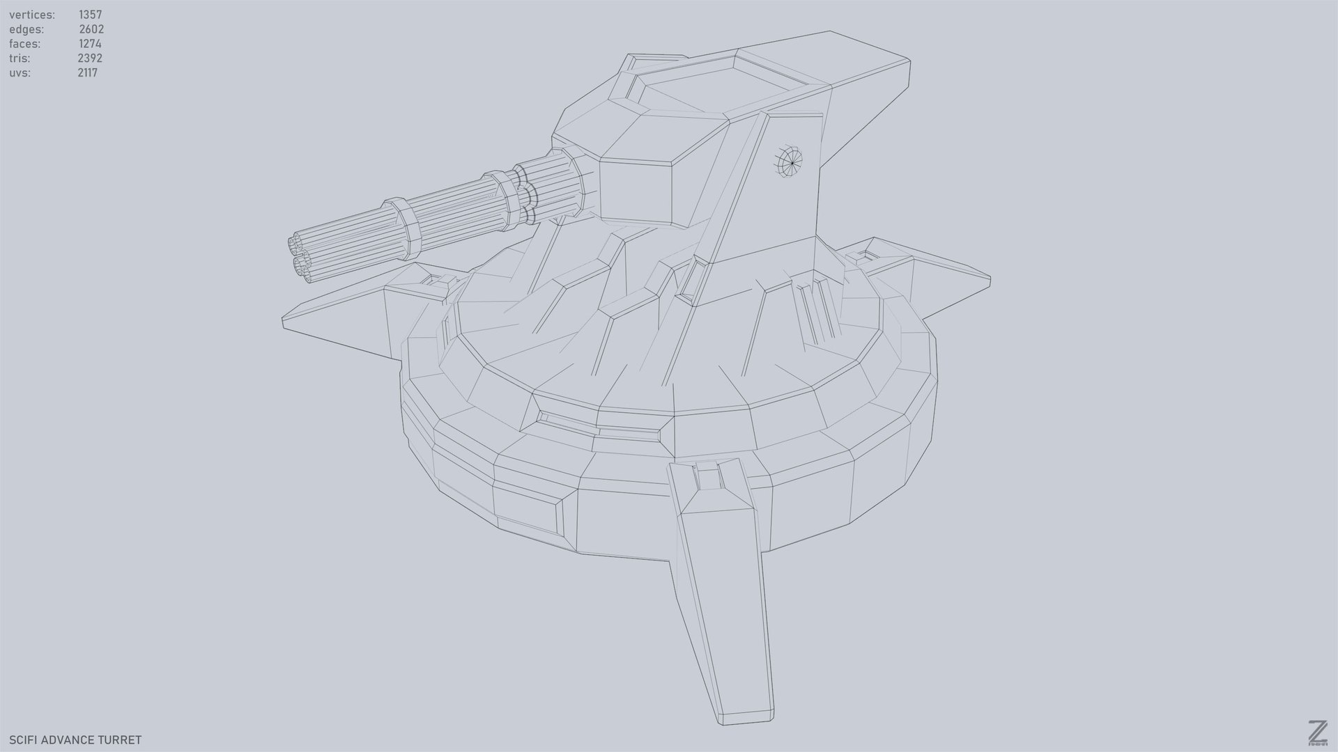 3D Scifi Advance Turret Collection - TurboSquid 2396490