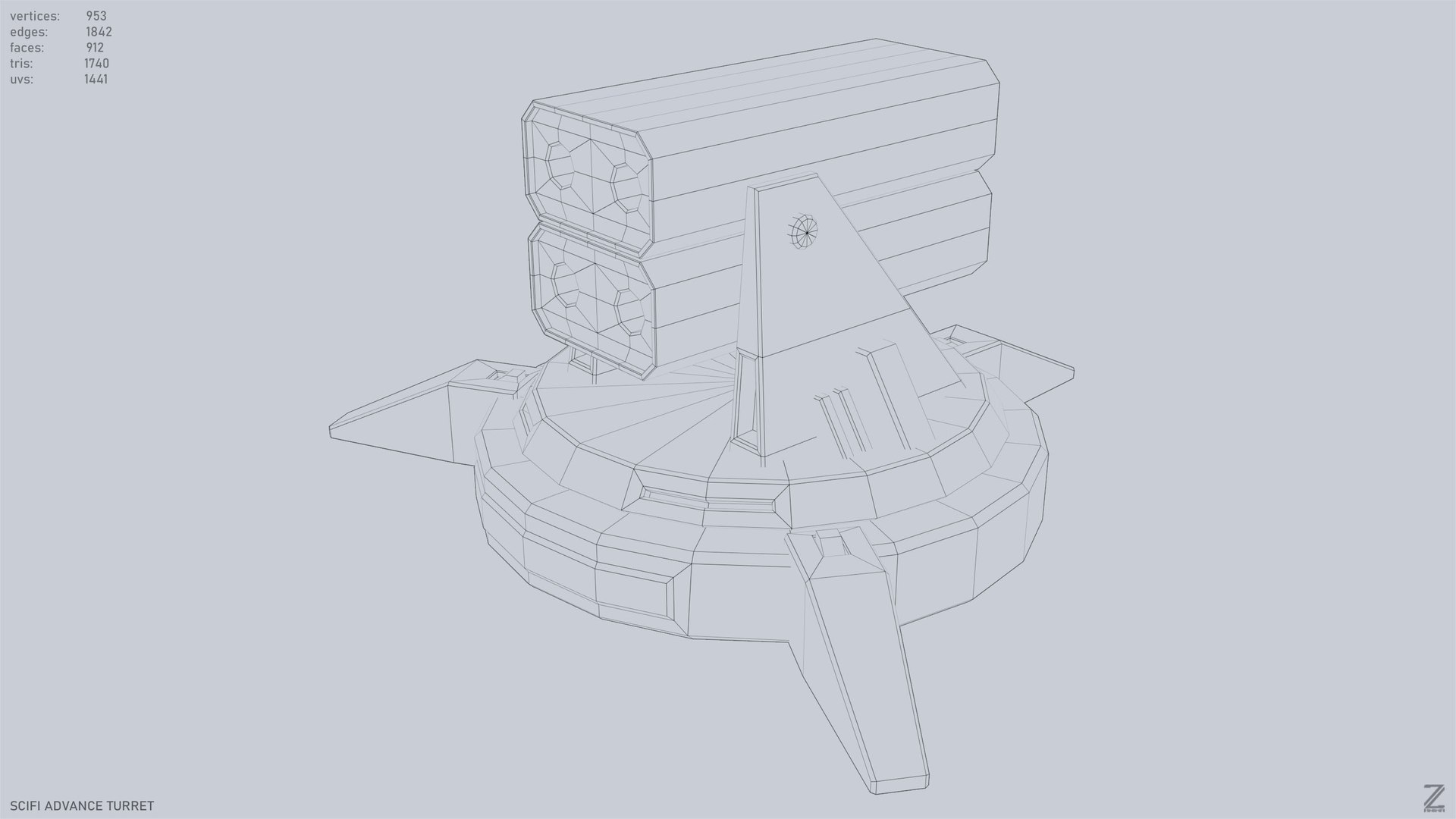 3D Scifi Advance Turret Collection - TurboSquid 2396490
