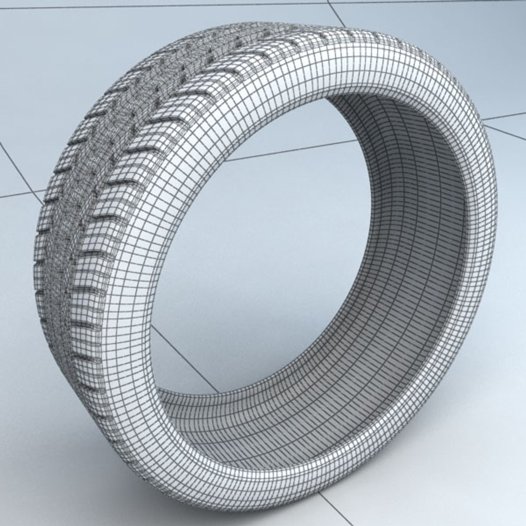 yokohama rubber tire 3d obj