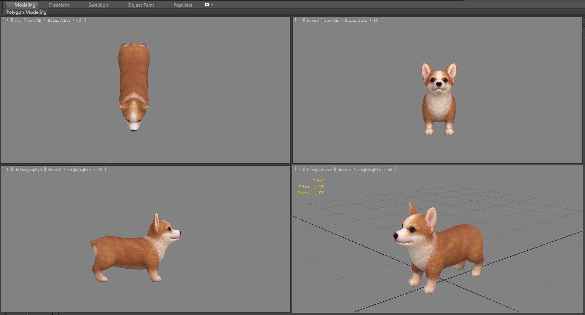 3D Cartoon Pet Puppy - Corgi - Baby Dog - TurboSquid 1721775