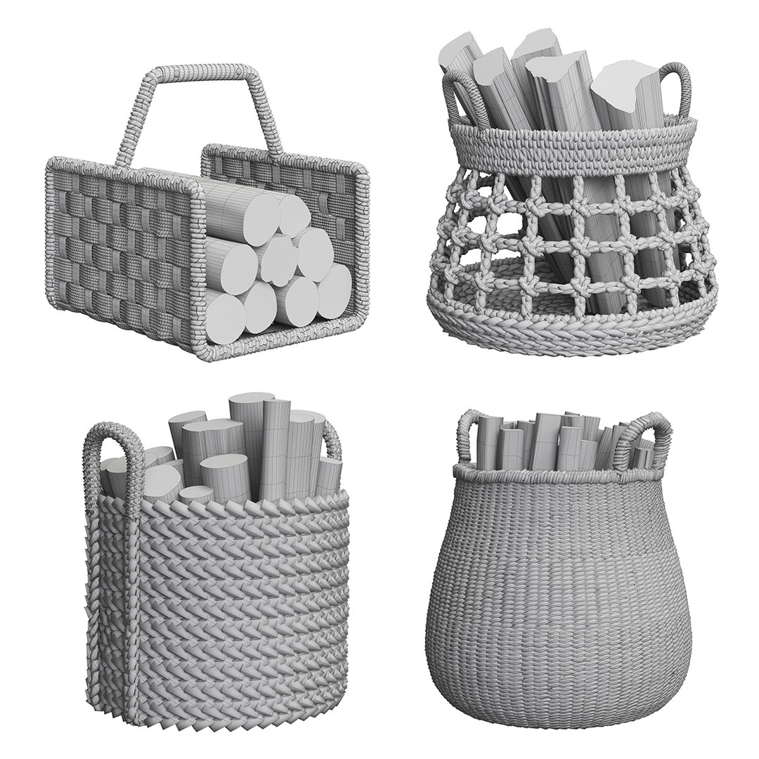 3D Baskets Set 19 - TurboSquid 2065638