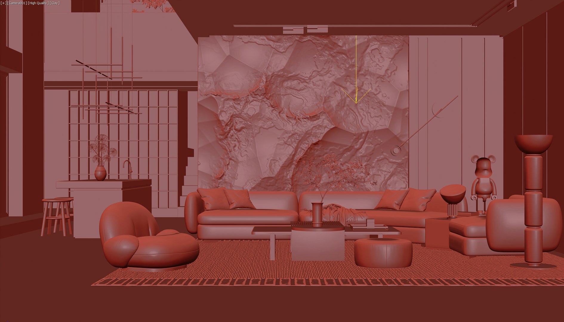 3D Living Room Interior Scene 2 Model - TurboSquid 2201206
