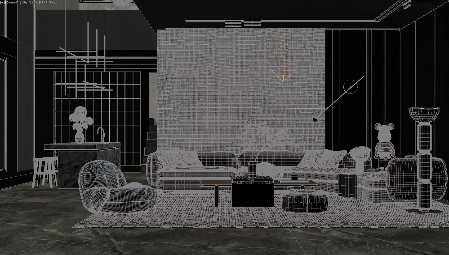 3D Living Room Interior Scene 2 Model - TurboSquid 2201206