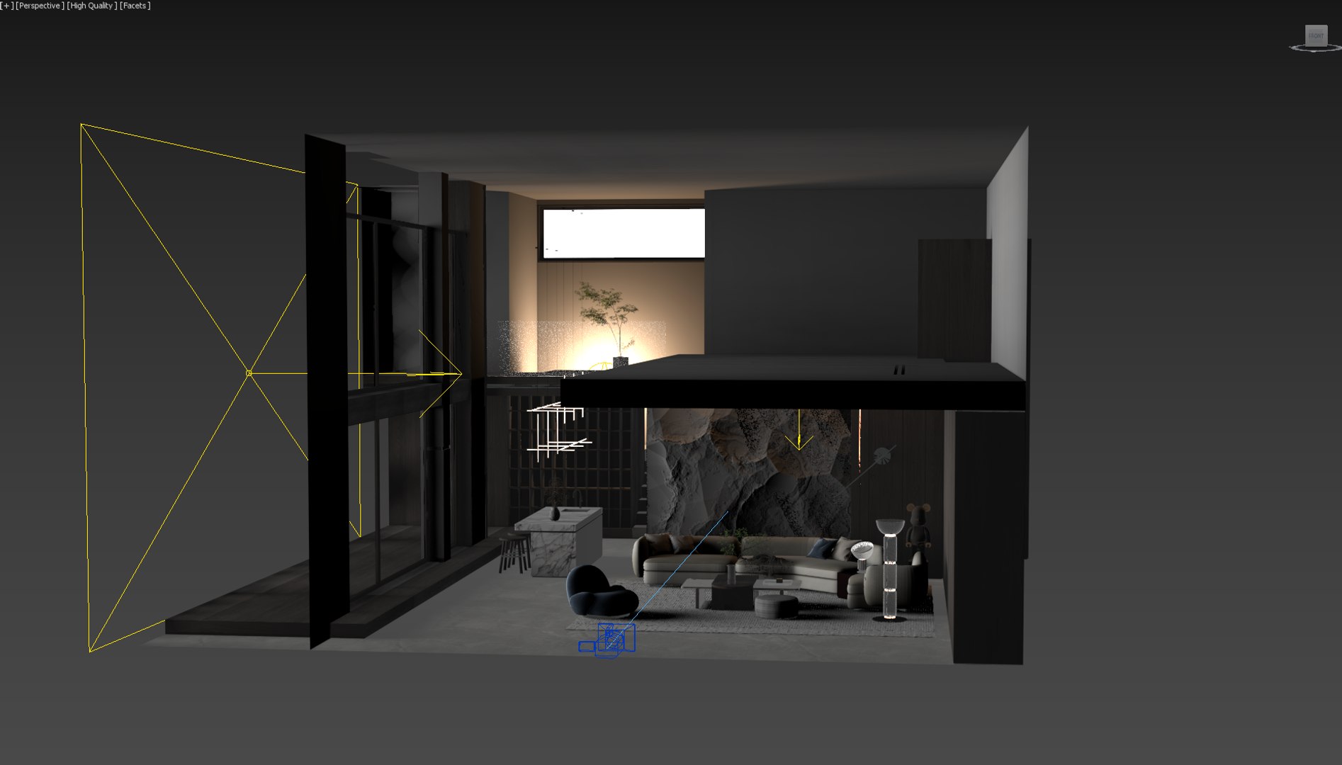 3D Living Room Interior Scene 2 Model - TurboSquid 2201206