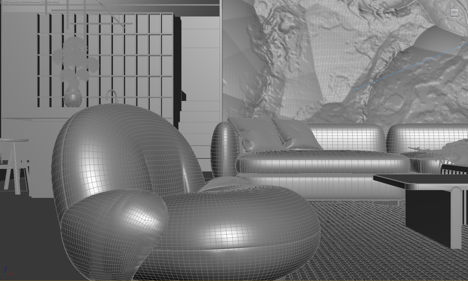 3D Living Room Interior Scene 2 Model - TurboSquid 2201206