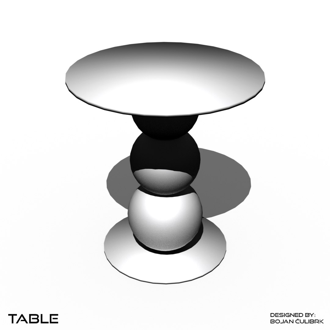 Spheric Table 3d Obj