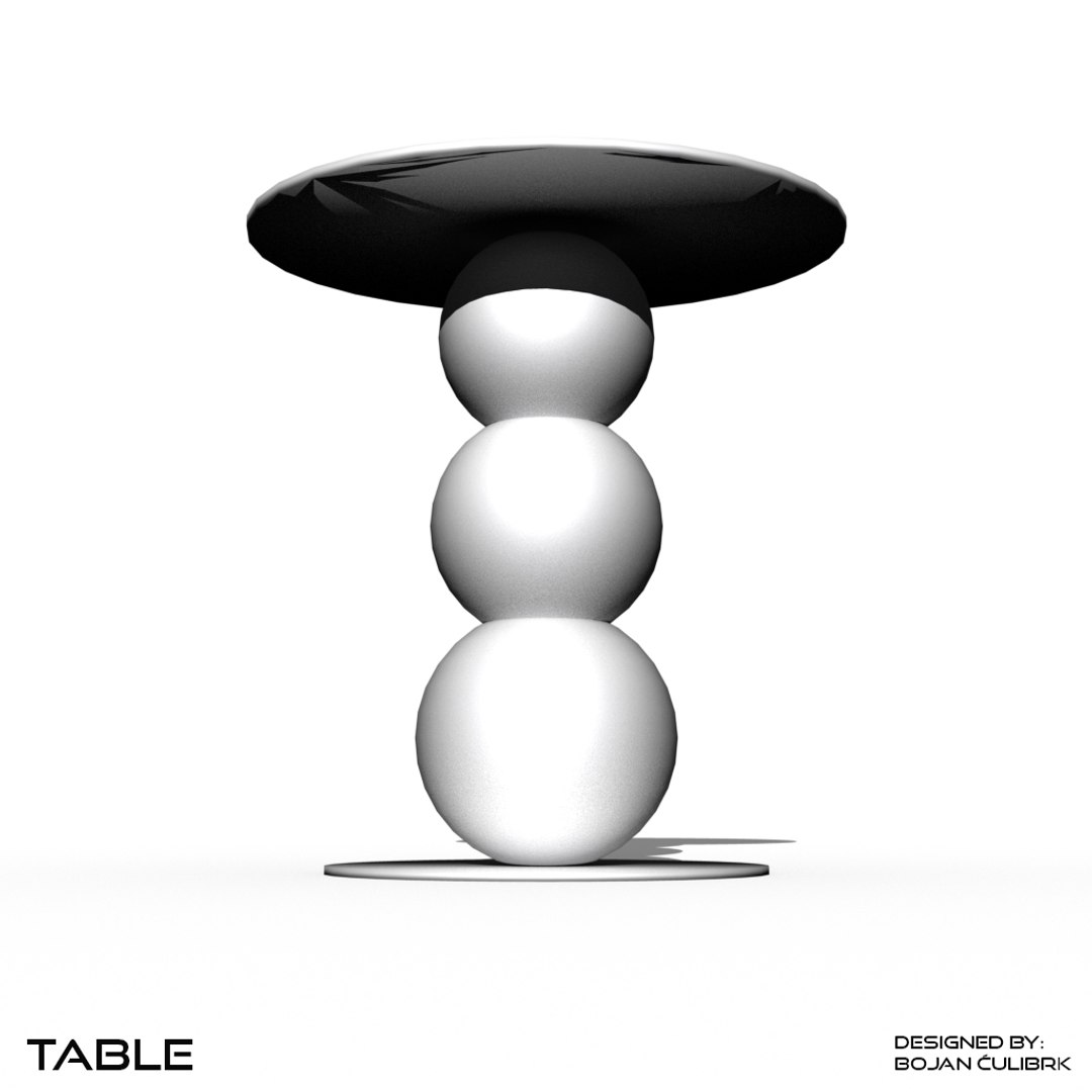 Spheric Table 3d Obj