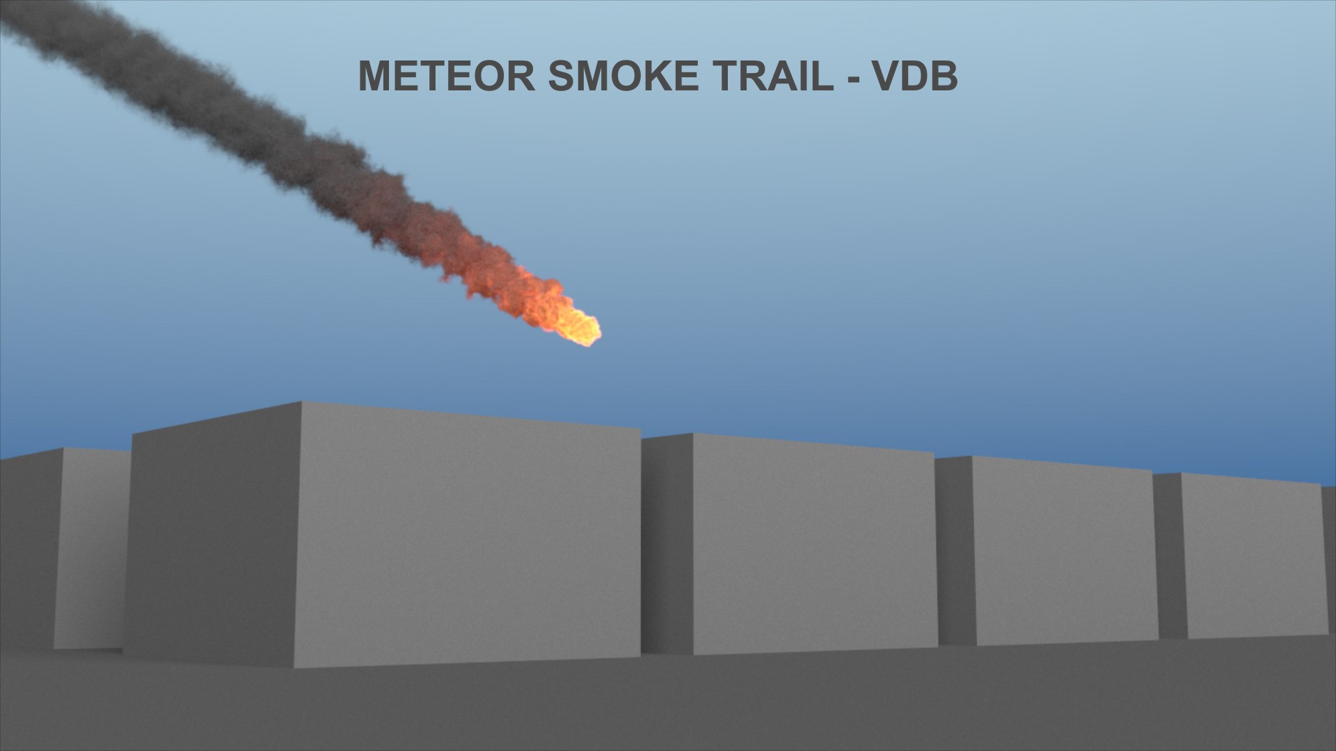 3D Meteor Fire Smoke Trail - VDB Model - TurboSquid 2171317