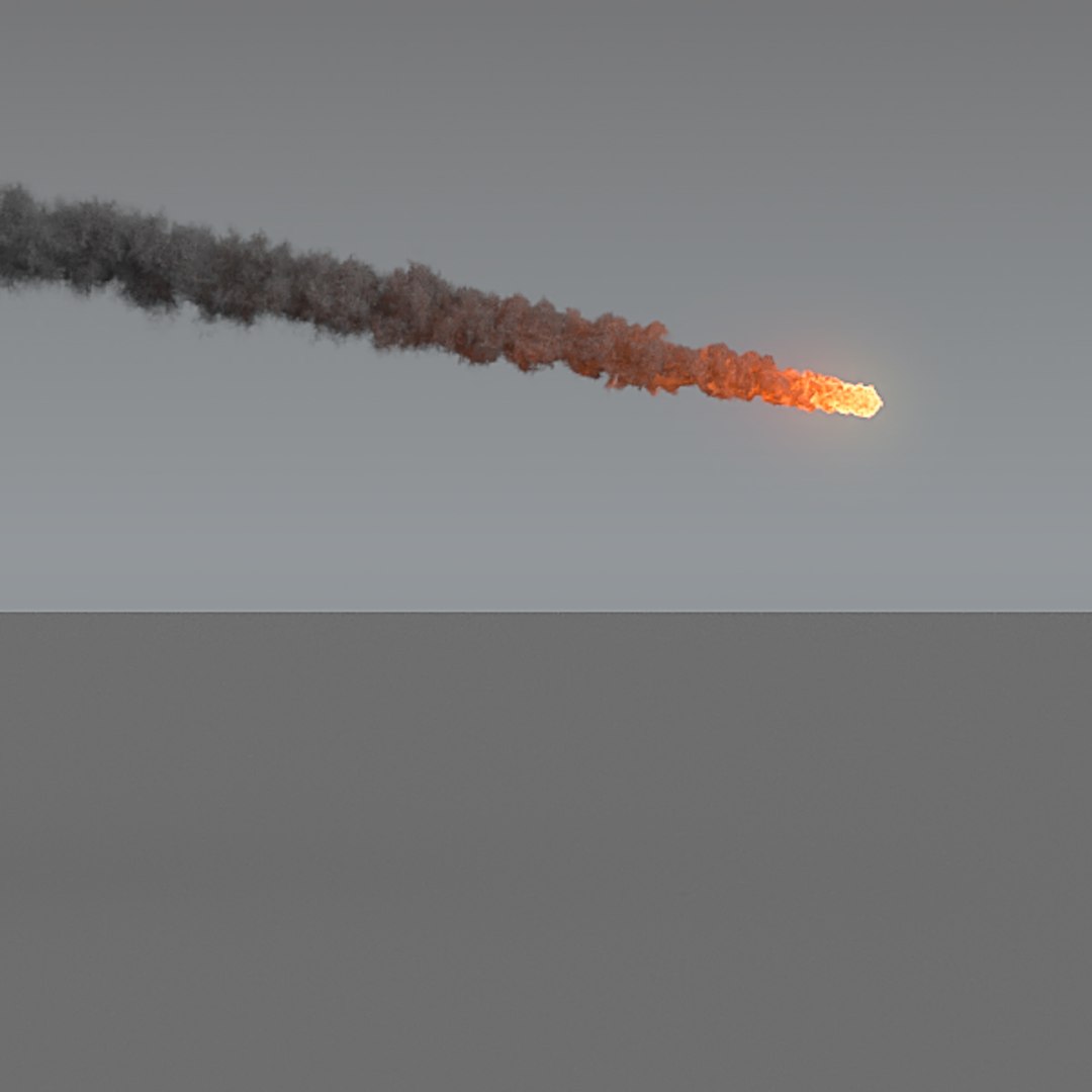 3D Meteor Fire Smoke Trail - VDB Model - TurboSquid 2171317