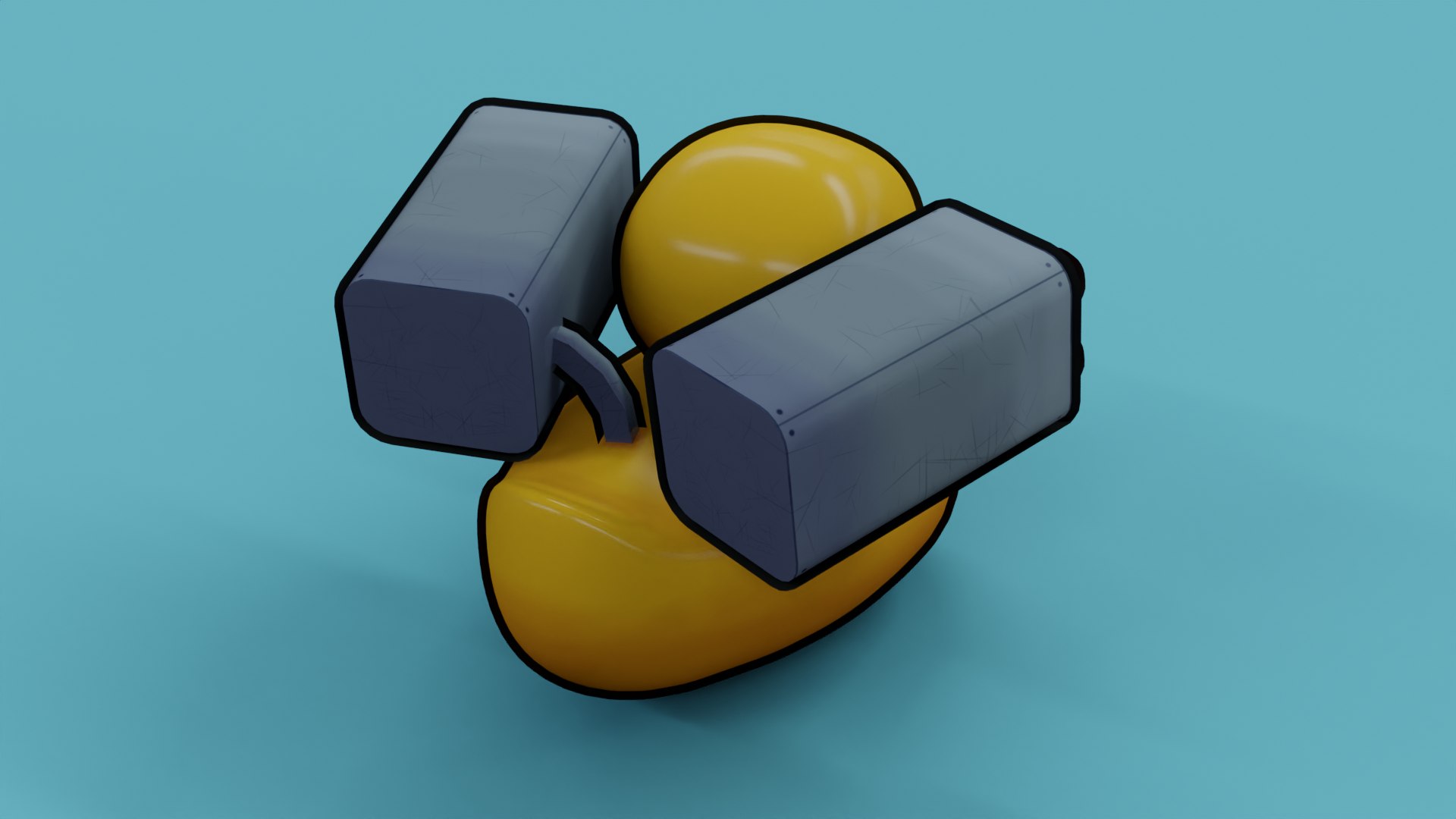3D Rubber Duck With Missile Launchers - TurboSquid 1953965