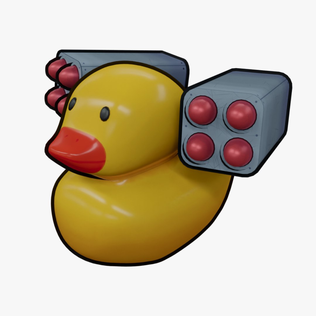 3D Rubber Duck with Missile Launchers - TurboSquid 1953965