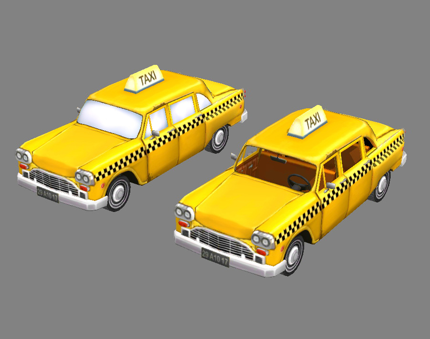 3D taxi car model - TurboSquid 1701964