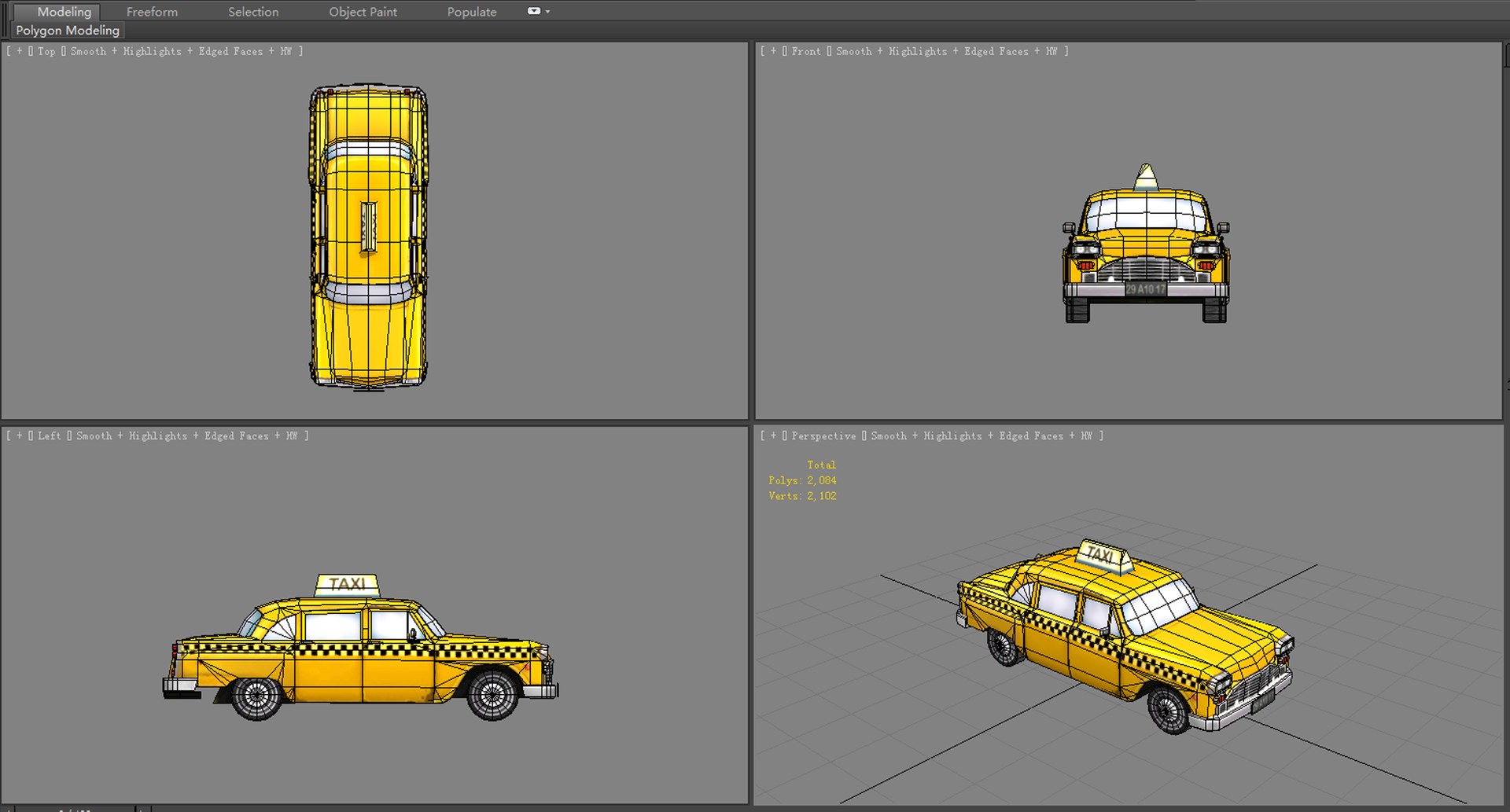 3D Taxi Car Model - TurboSquid 1701964