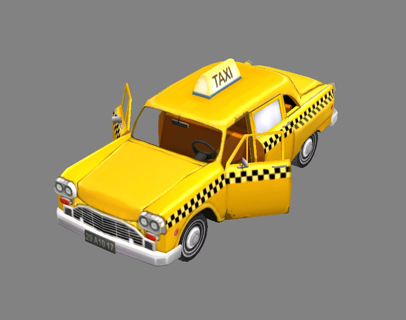 3D Taxi Car Model - TurboSquid 1701964