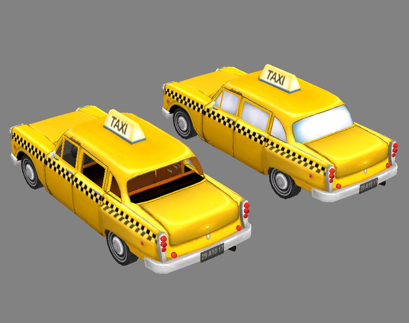 3D Taxi Car Model - TurboSquid 1701964