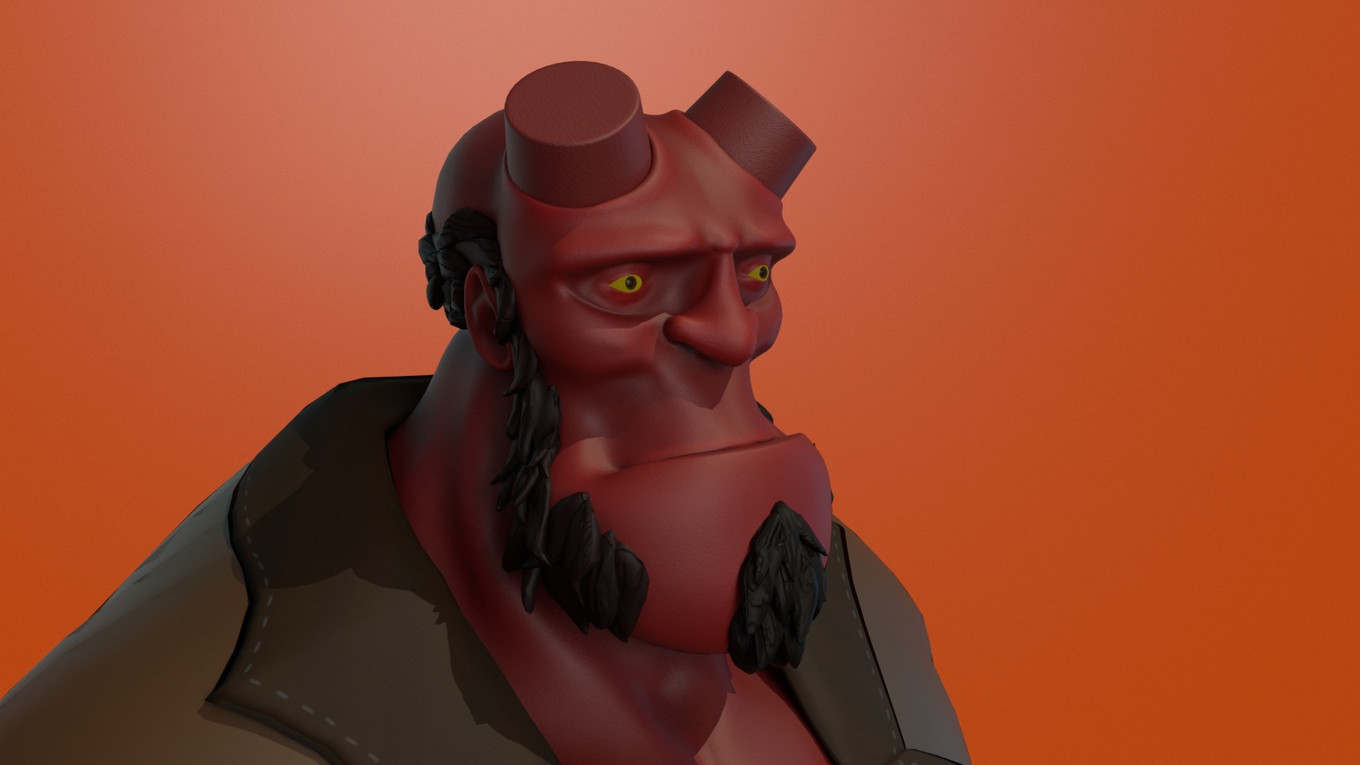 HellBoy Fan-art 3D Model - TurboSquid 1999603