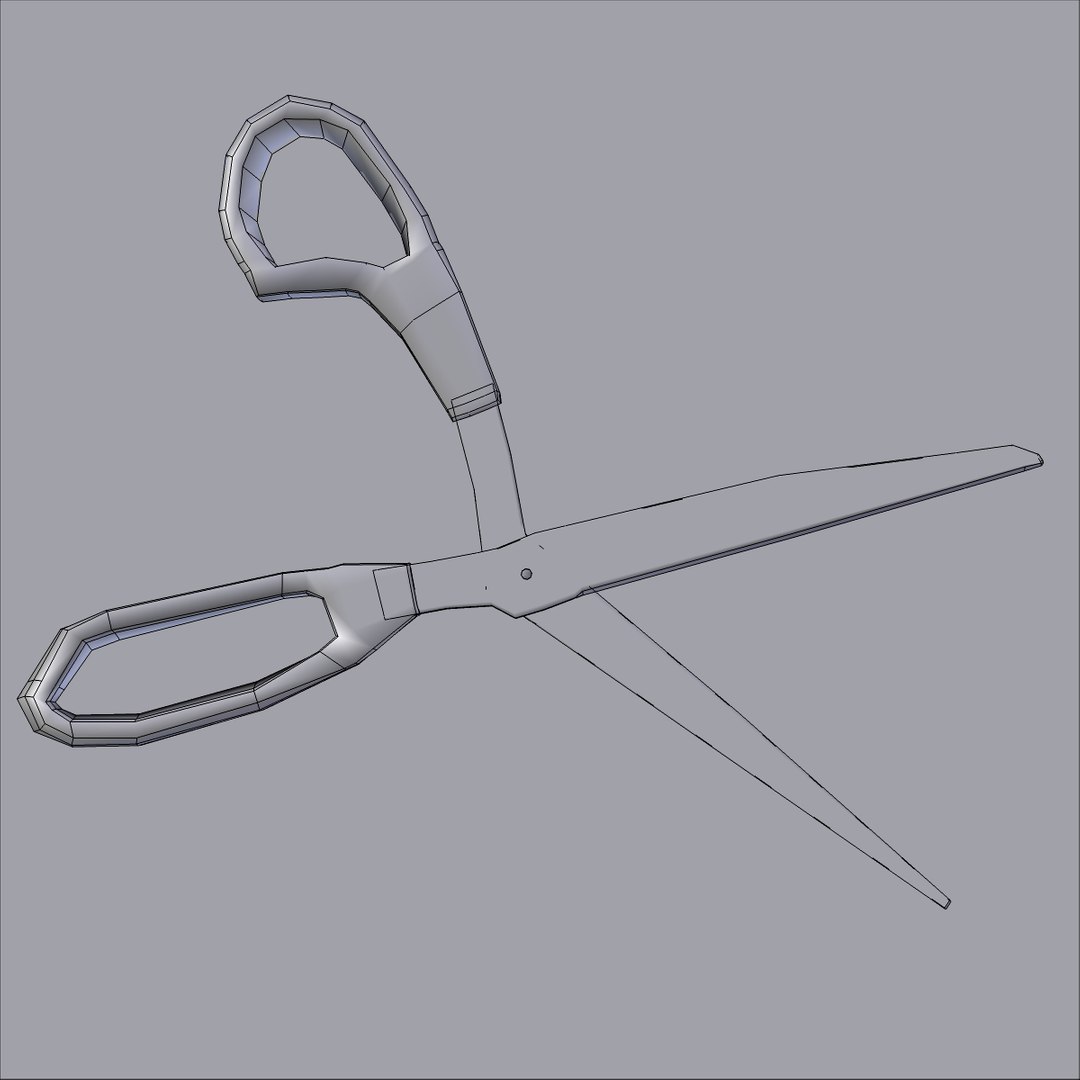 3ds Max Scissors Modeled