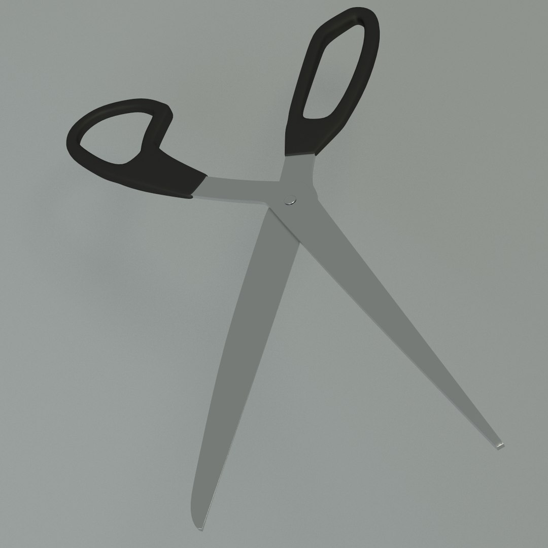 3ds Max Scissors Modeled