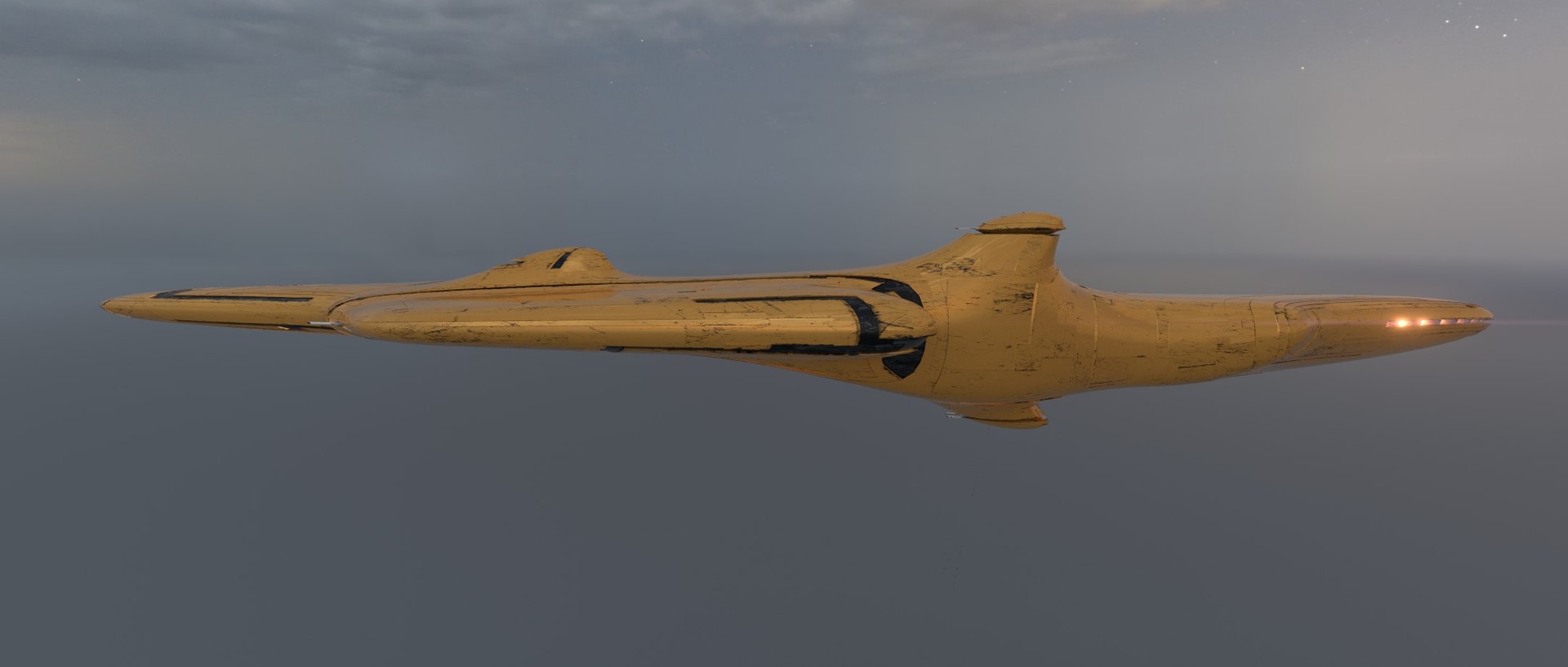 3D Corvette Spaceship - Gunship - TurboSquid 2213749