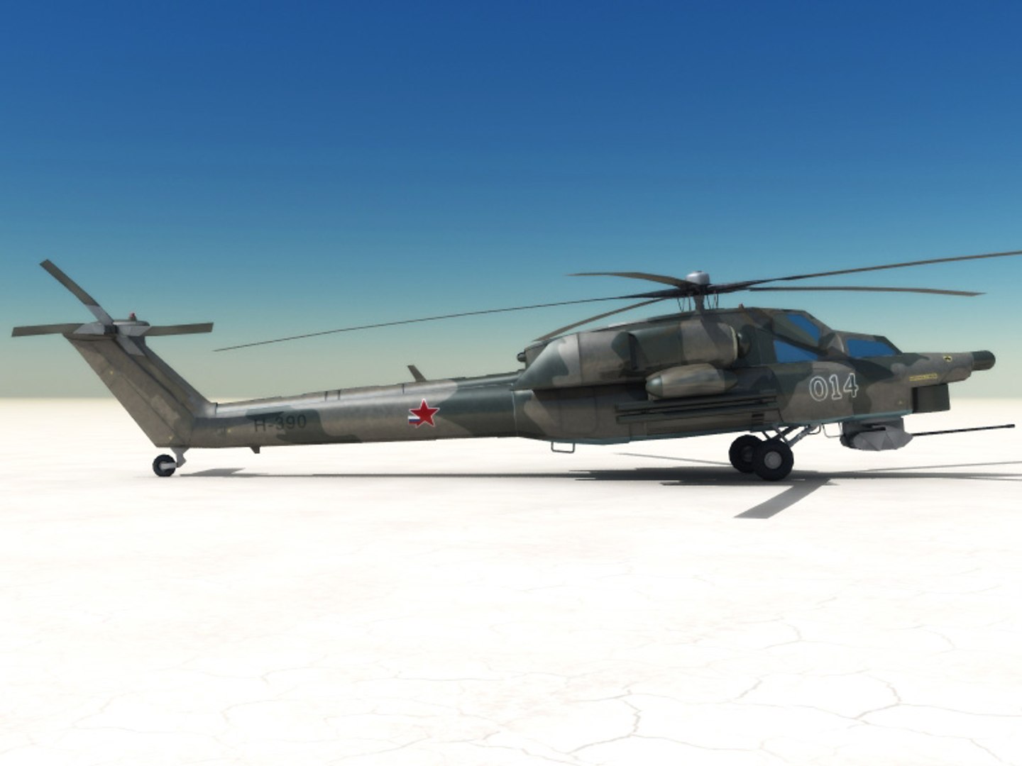 3d Mi-28 Havoc Attack Helicopter