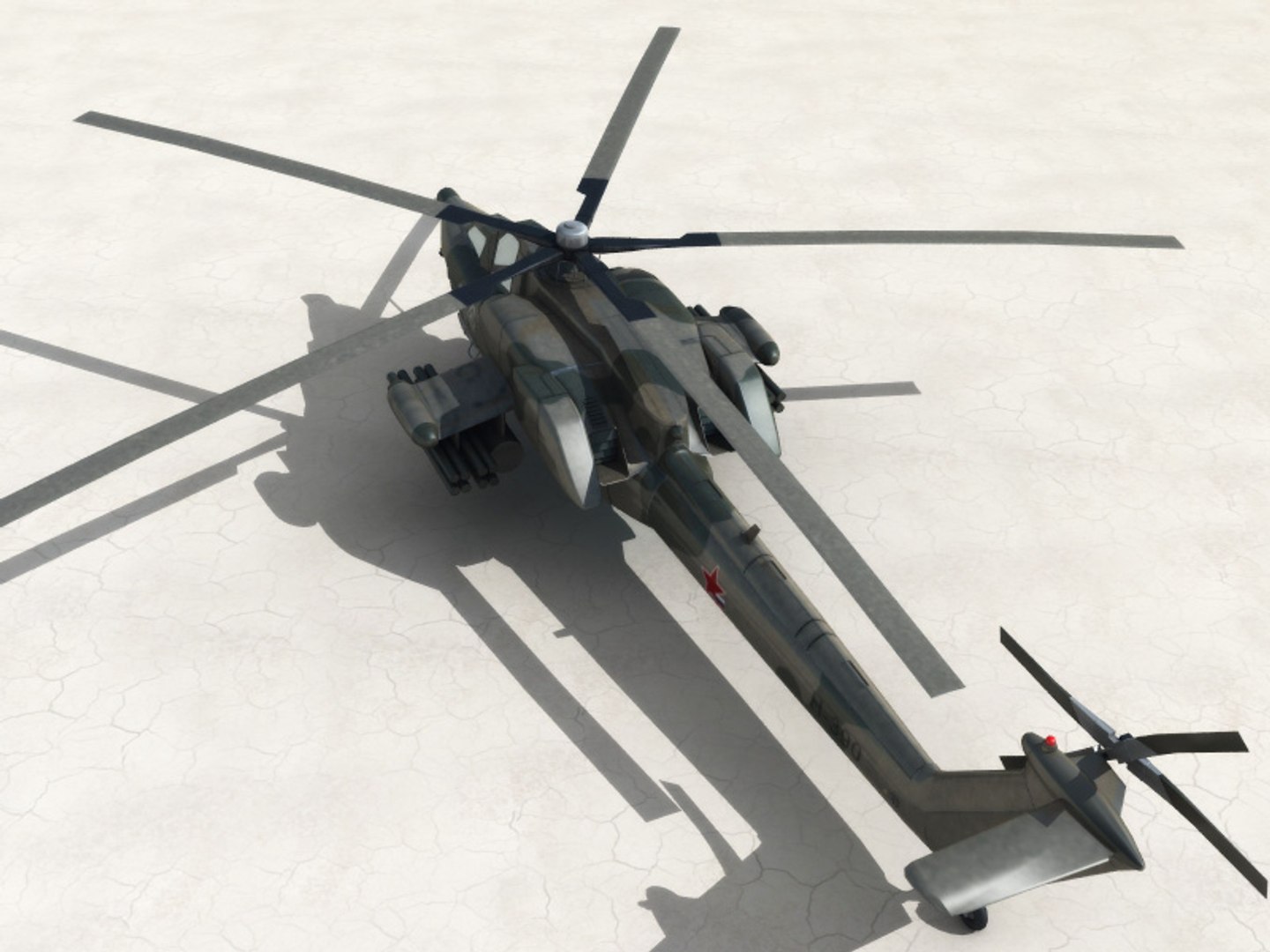 3d Mi-28 Havoc Attack Helicopter