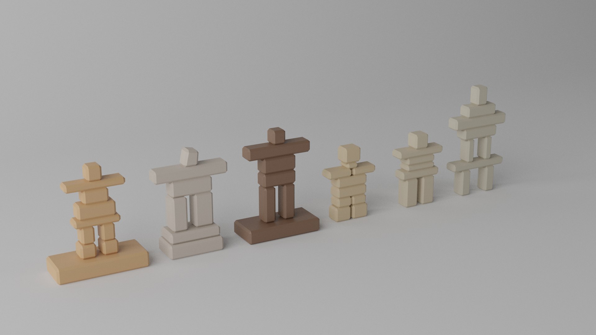 Cartoon Canadian Inukshuks Collection 3D Model - TurboSquid 1902031