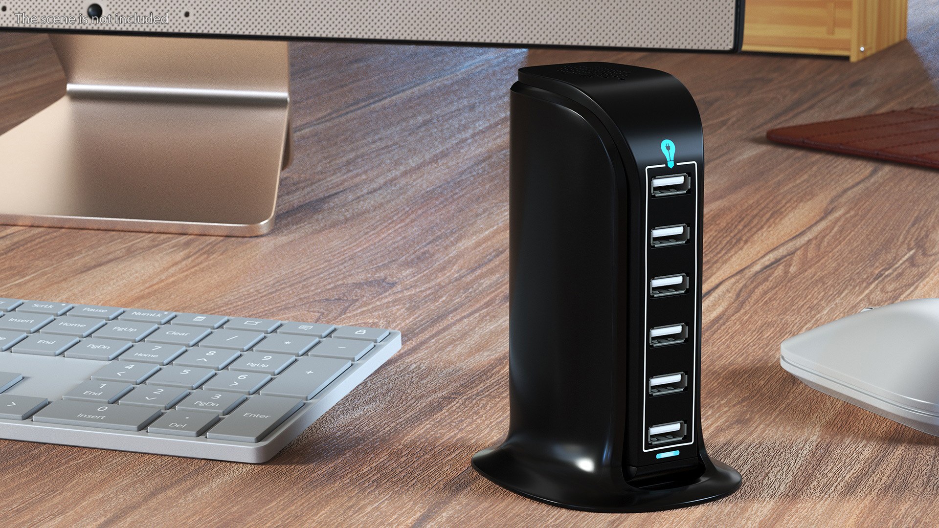 Desktop Charging USB Hub Turned ON 3D Model - TurboSquid 2145949