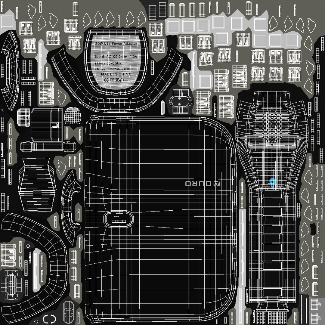 Desktop Charging USB Hub Turned ON 3D Model - TurboSquid 2145949