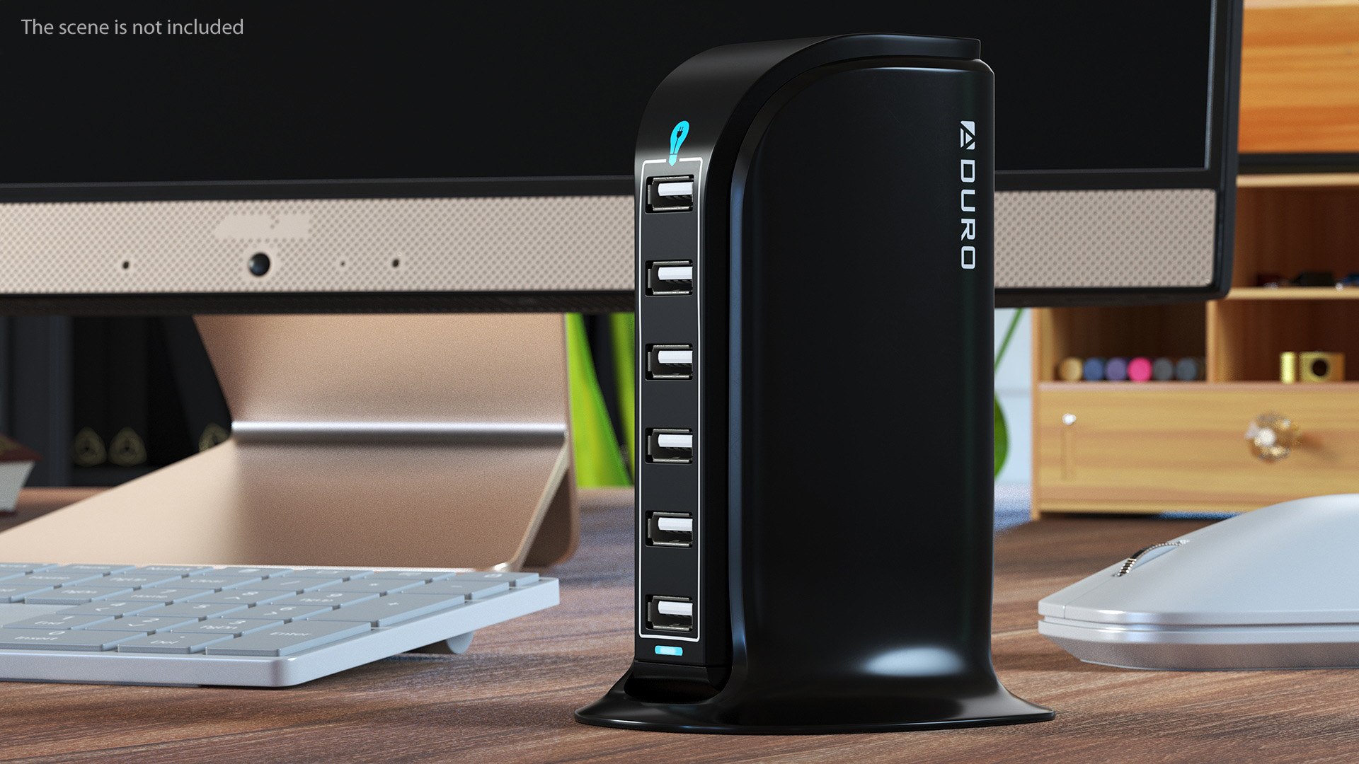 Desktop Charging USB Hub Turned ON 3D Model - TurboSquid 2145949