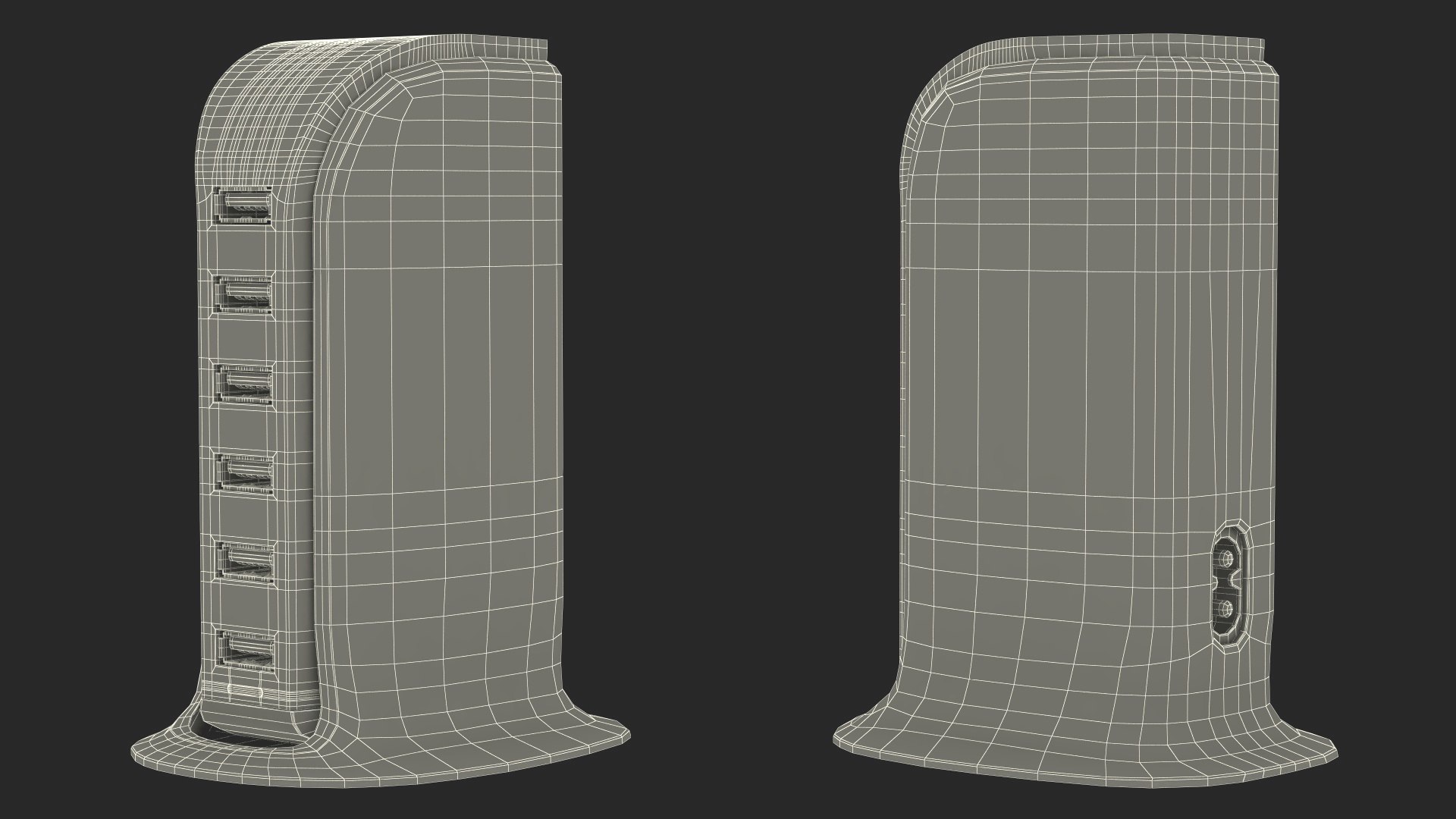 Desktop Charging USB Hub Turned ON 3D Model - TurboSquid 2145949