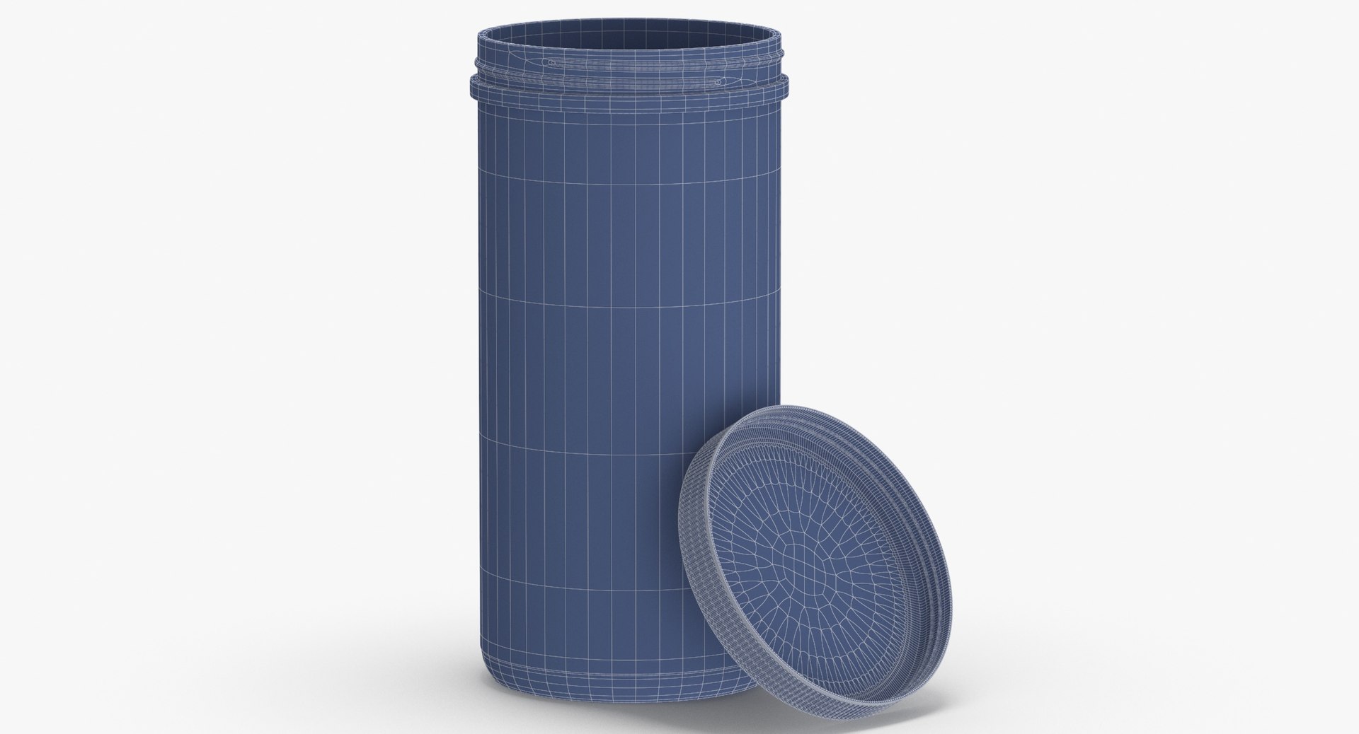 100 Oz Wide Mouth Plastic Jars Collection Open - 2 Models 3D Model ...