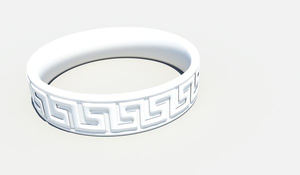 3d greek wedding band