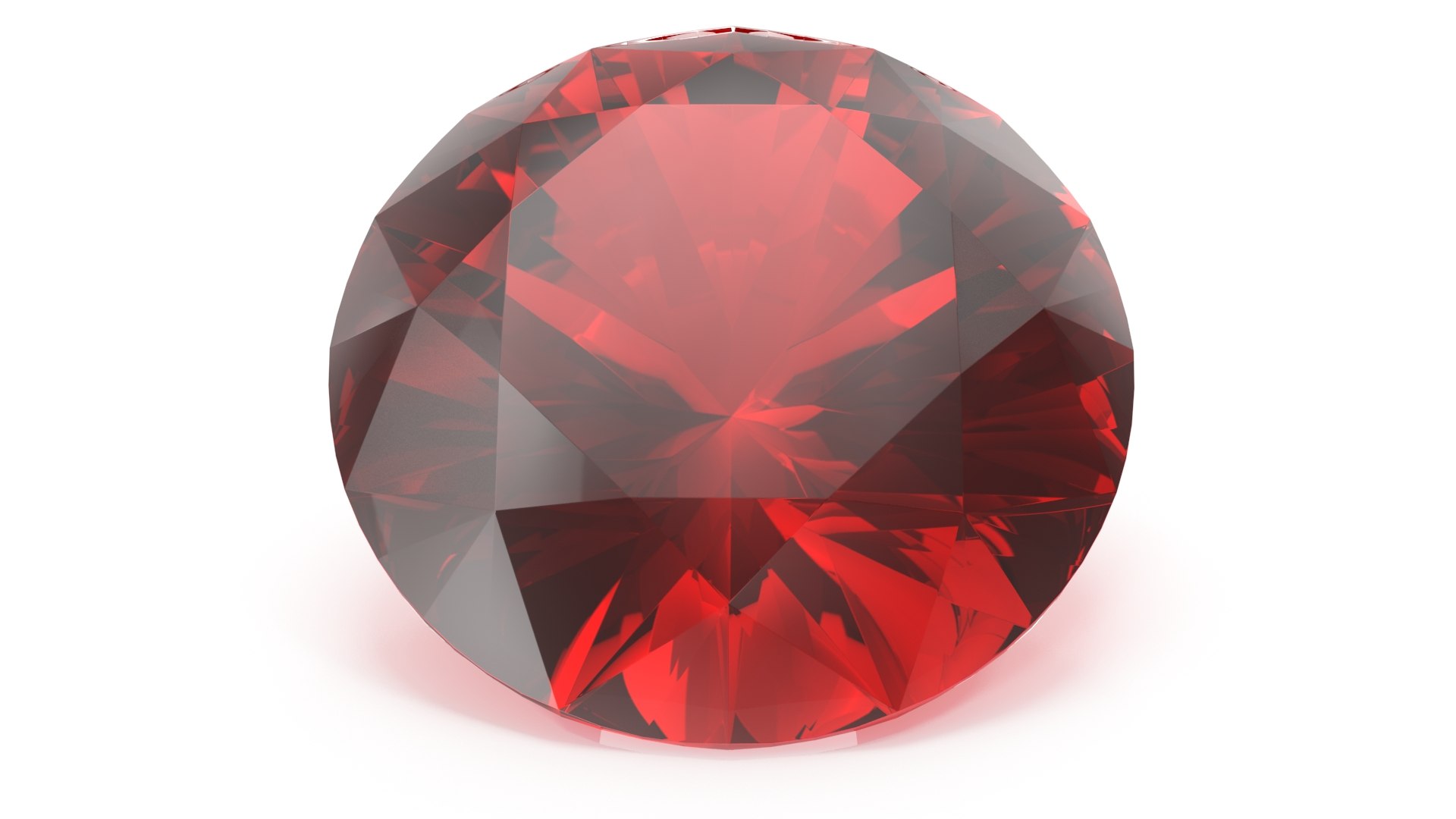3D Round Brilliant Cut Ruby model - TurboSquid 1849014
