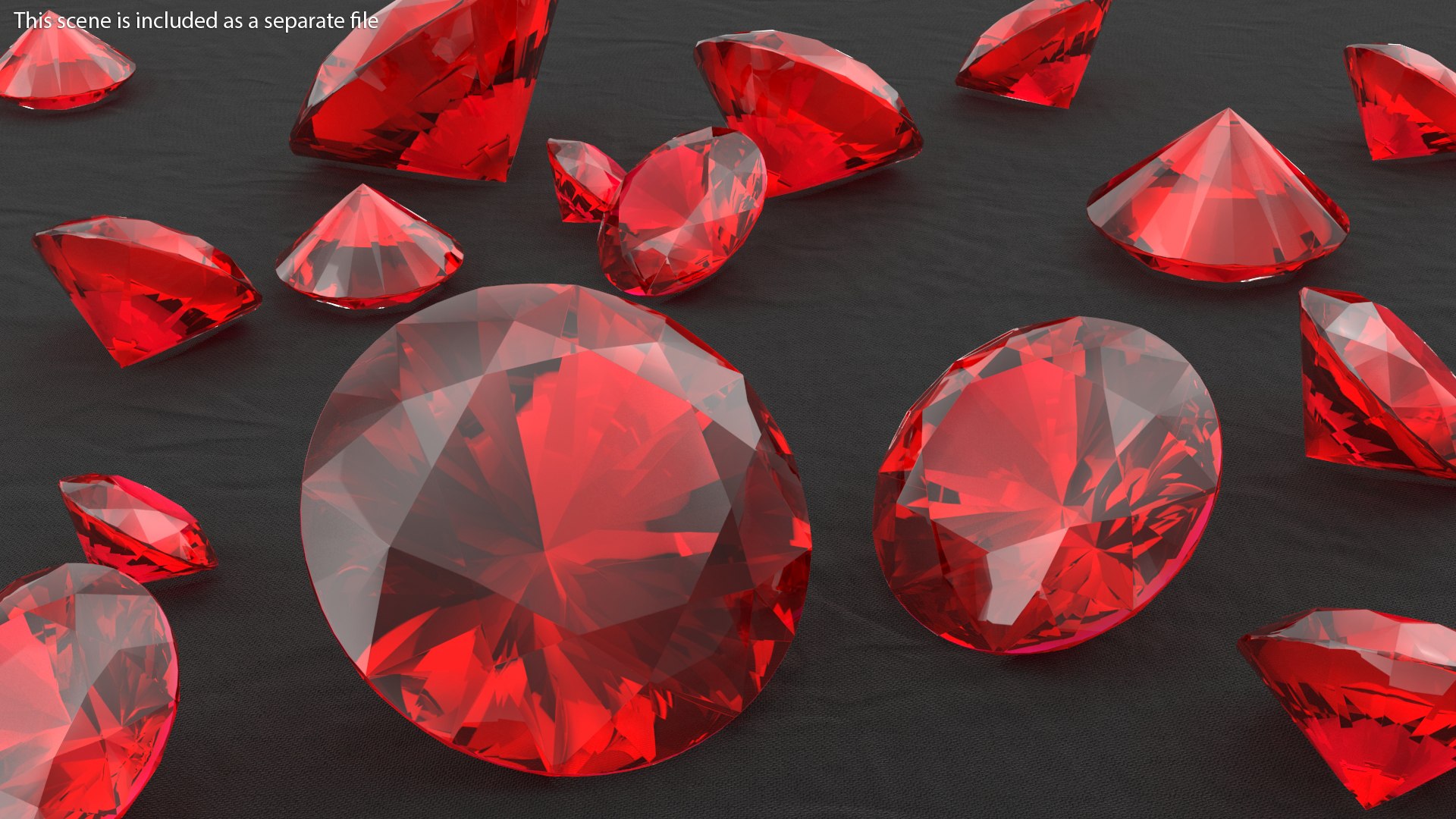 3D Round Brilliant Cut Ruby Model - TurboSquid 1849014