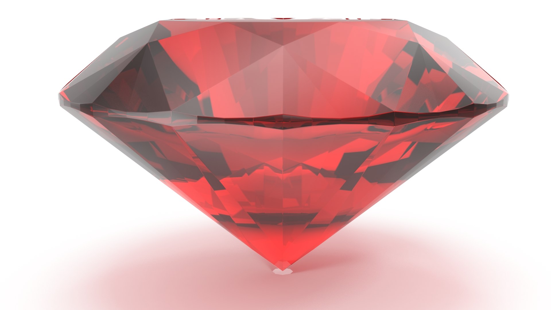 3D Round Brilliant Cut Ruby Model - TurboSquid 1849014