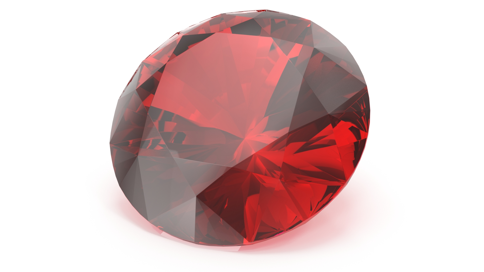3D Round Brilliant Cut Ruby Model - TurboSquid 1849014
