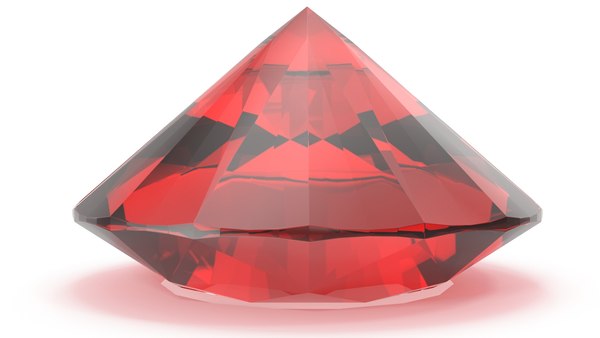 3D Round Brilliant Cut Ruby model - TurboSquid 1849014