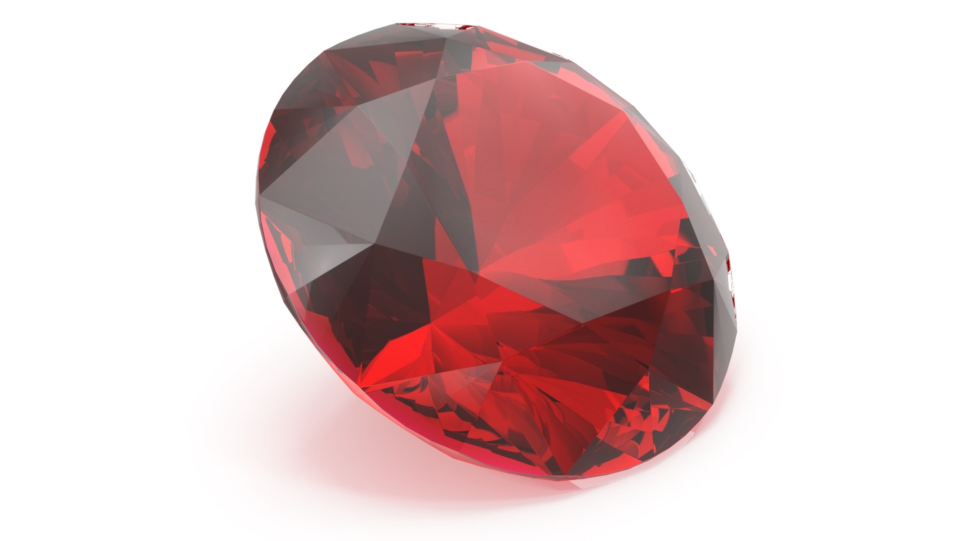 3D Round Brilliant Cut Ruby model - TurboSquid 1849014