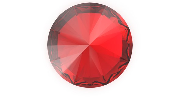 3D Round Brilliant Cut Ruby model - TurboSquid 1849014